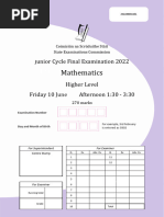 Junior Cert Maths Exam 2024 Paper | PDF | Area | Shape