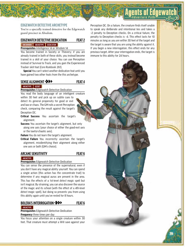 Agents of Edgewatch - Edgewatch Detective Dedication | PDF | Handcuffs