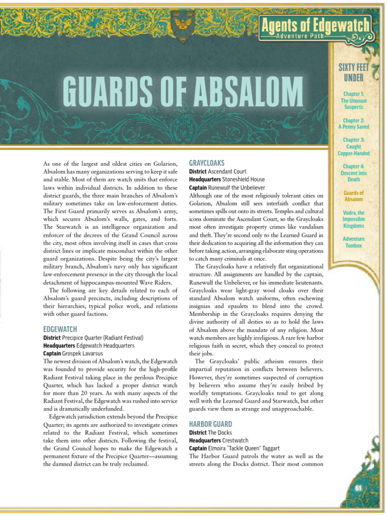 Agents of Edgewatch - Guards | PDF | Police