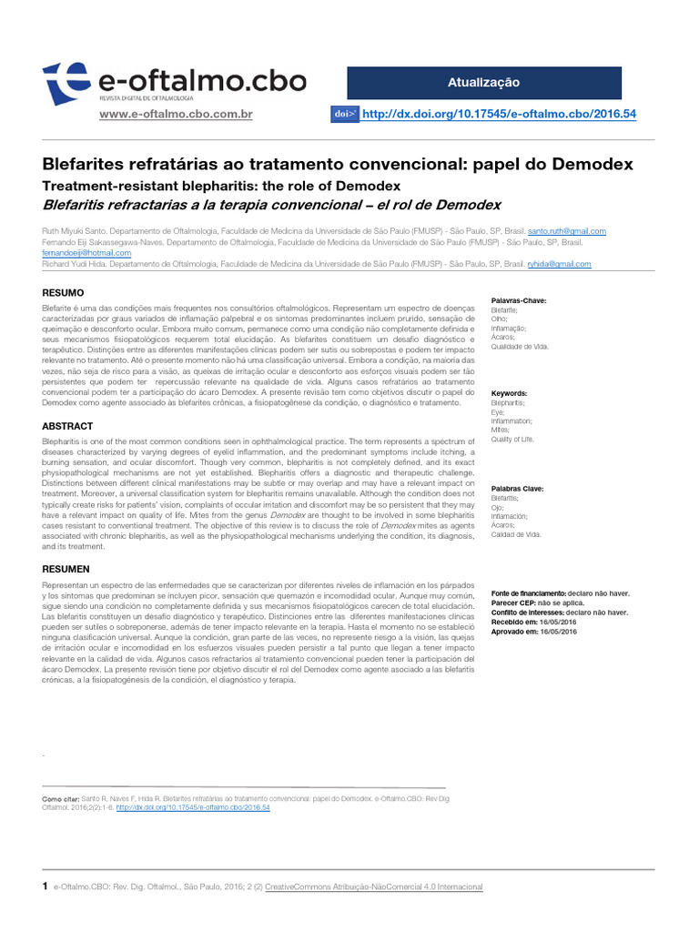 Blefarite Demodex | PDF