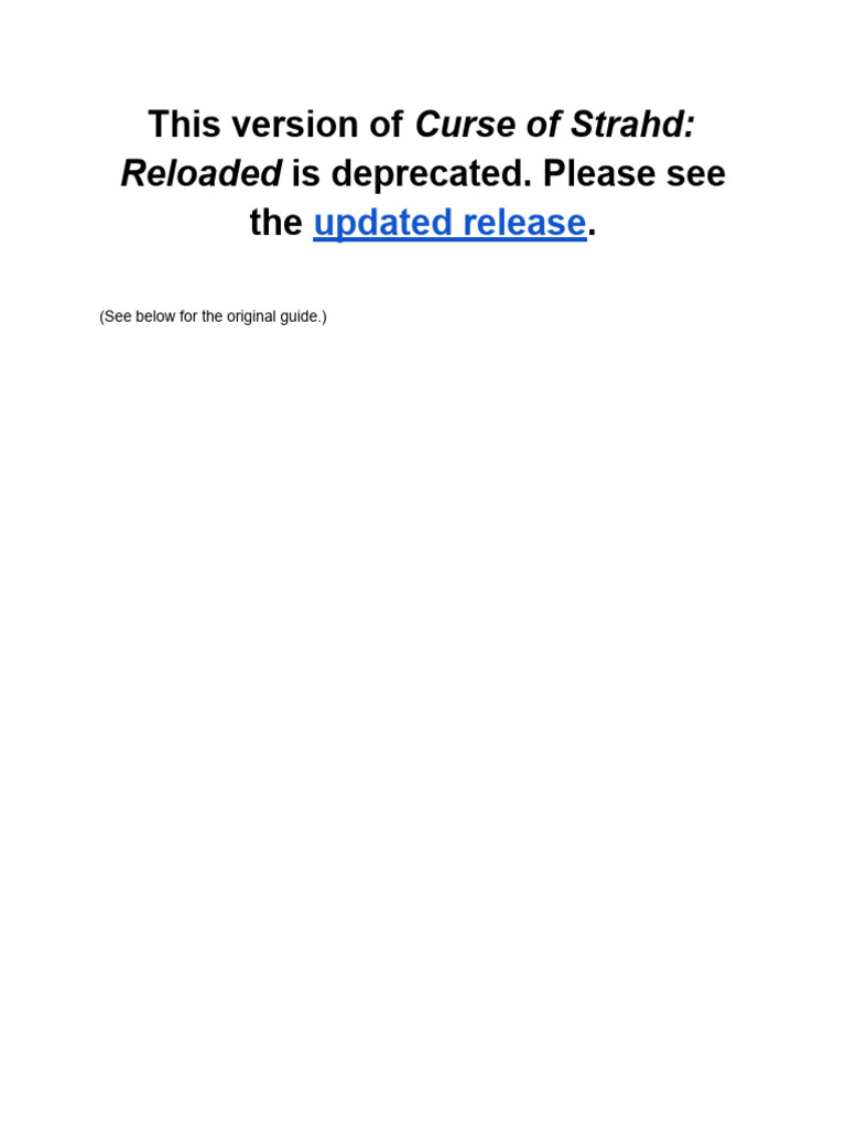 Curse Of Strahd Reloaded A Campaign Guide By U Dragnacarta