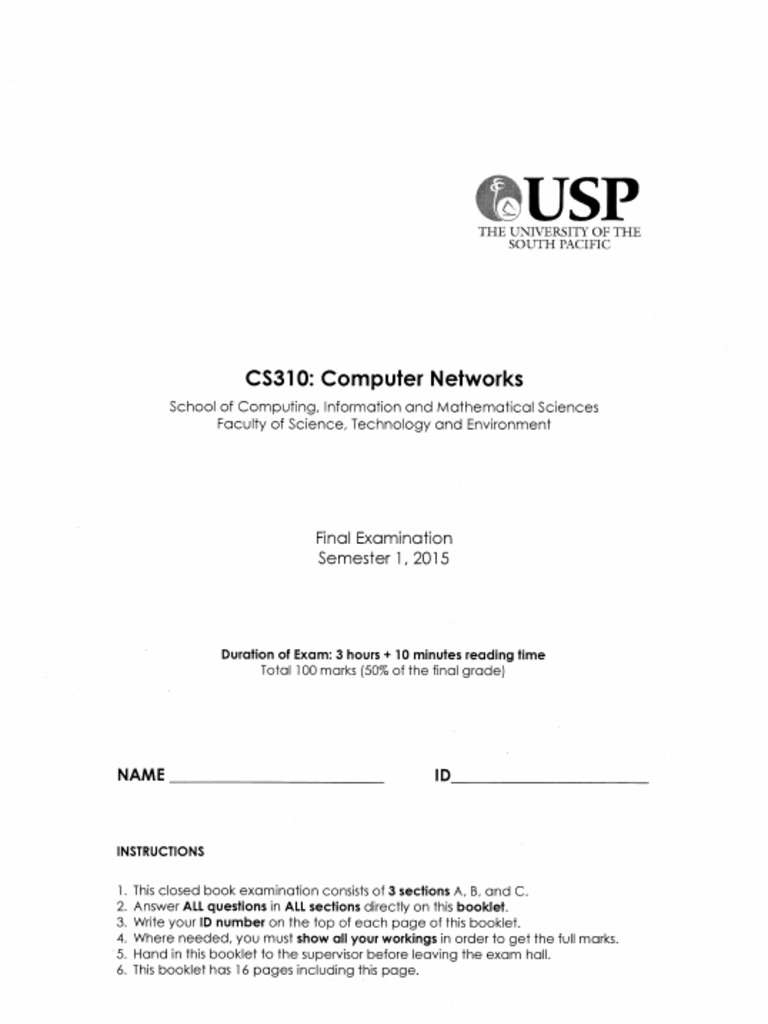 CS310 FE 2015 W Solutions - PDF (20553) | PDF | Transmission Control ...