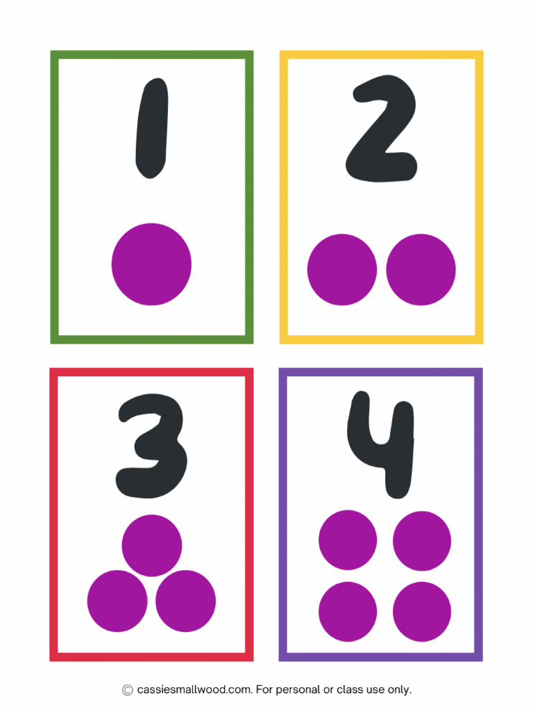 Free Number Dot Cards To Print | PDF
