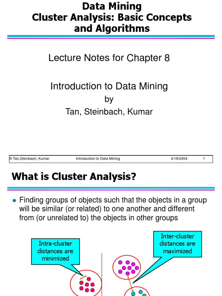 Chap8 Basic Cluster Analysis | PDF | Cluster Analysis | Statistical ...