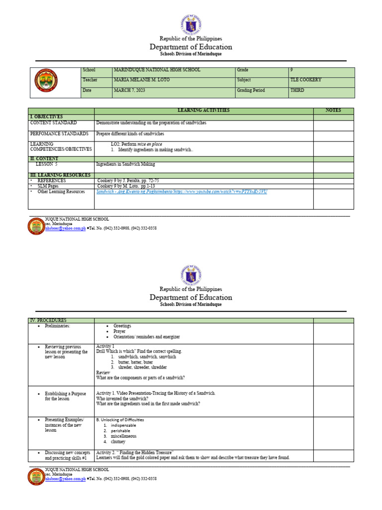 Cot3 (AutoRecovered) | PDF | Learning | Teachers