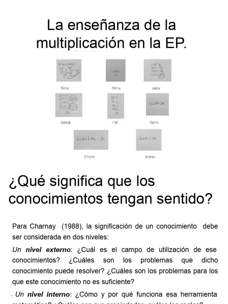Enseñanza de la Multiplicación en EP | PDF | Multiplicación | Educación ...