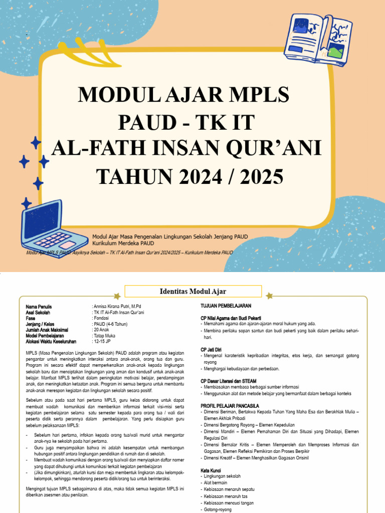 Rpp-Modul Ajar Mpls 2024-2025 | PDF