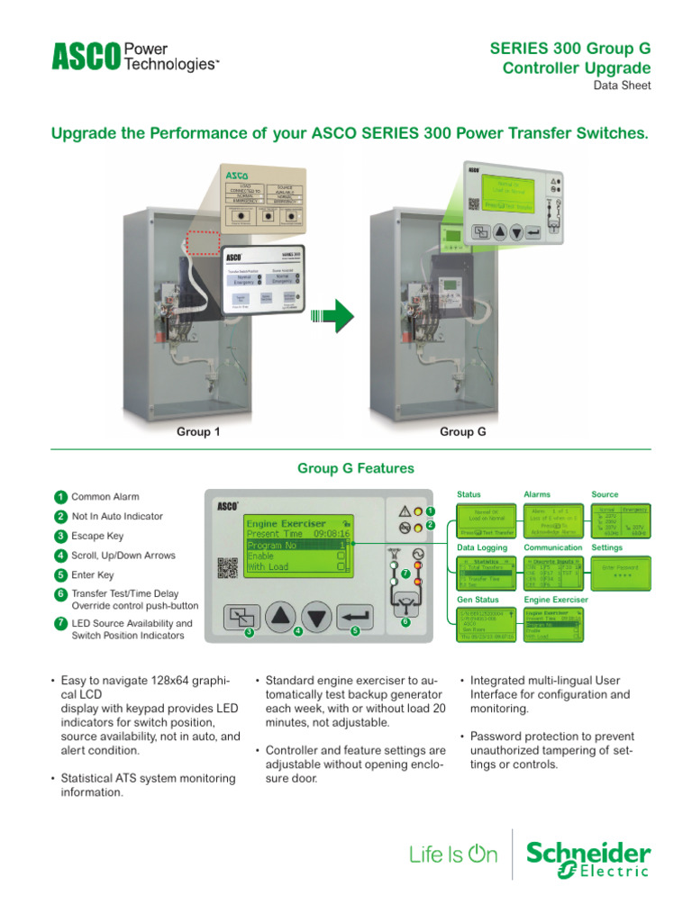 ASCO SERIES 300 Group G Upgrade Pub 2002 | PDF | Switch | User Interface