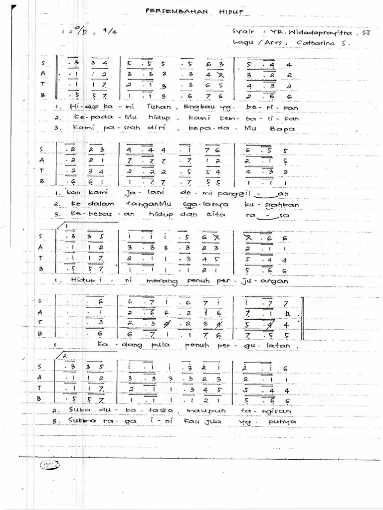 Lagu Rohani Persembahan Hidup Pdf