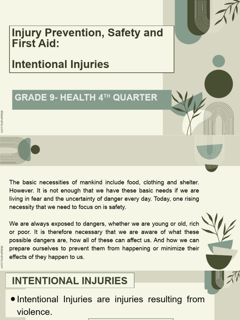 Group 4 Health Intentional Injuries | PDF | Bullying | Fraternities And ...