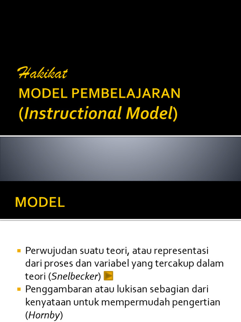Definisi dan Jenis Model Pembelajaran | PDF