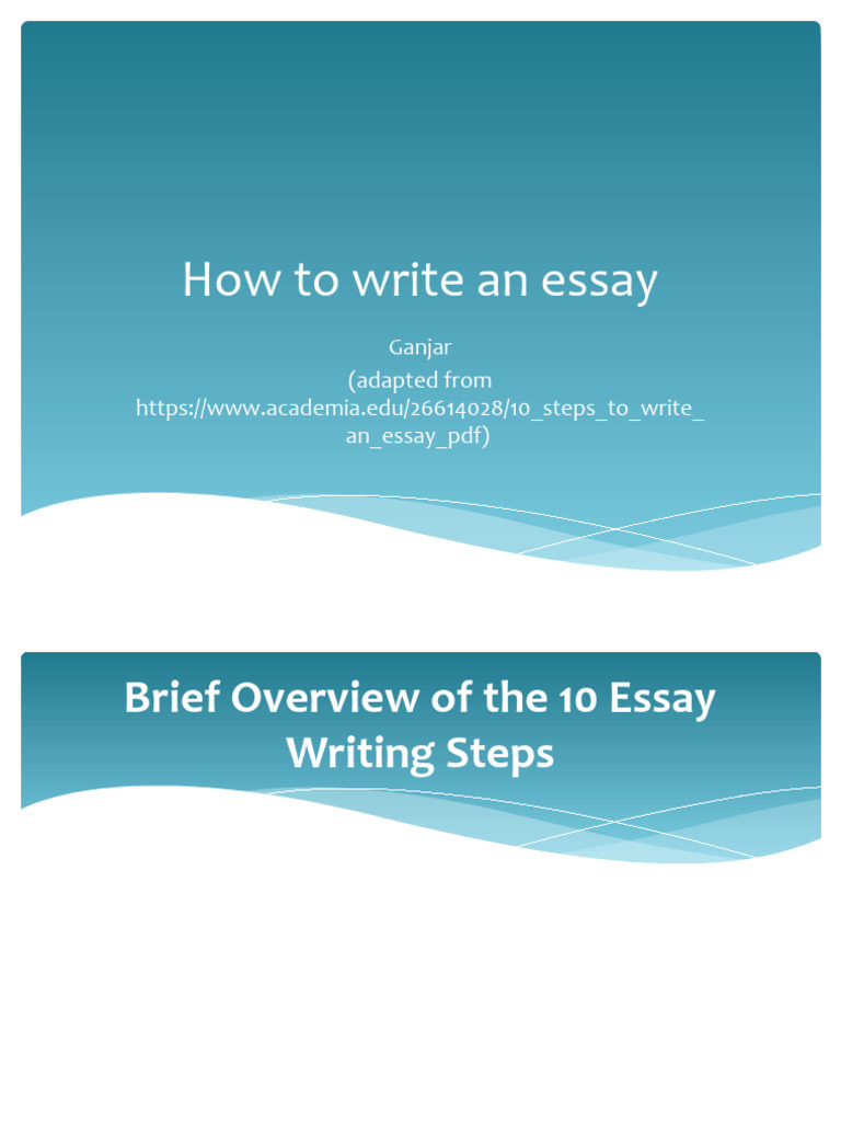 How To Write An Essay | PDF | Essays | Logic