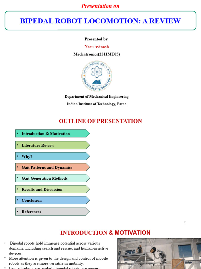 Bipedal Robot Locomotion Review | PDF | Walking | Bipedalism