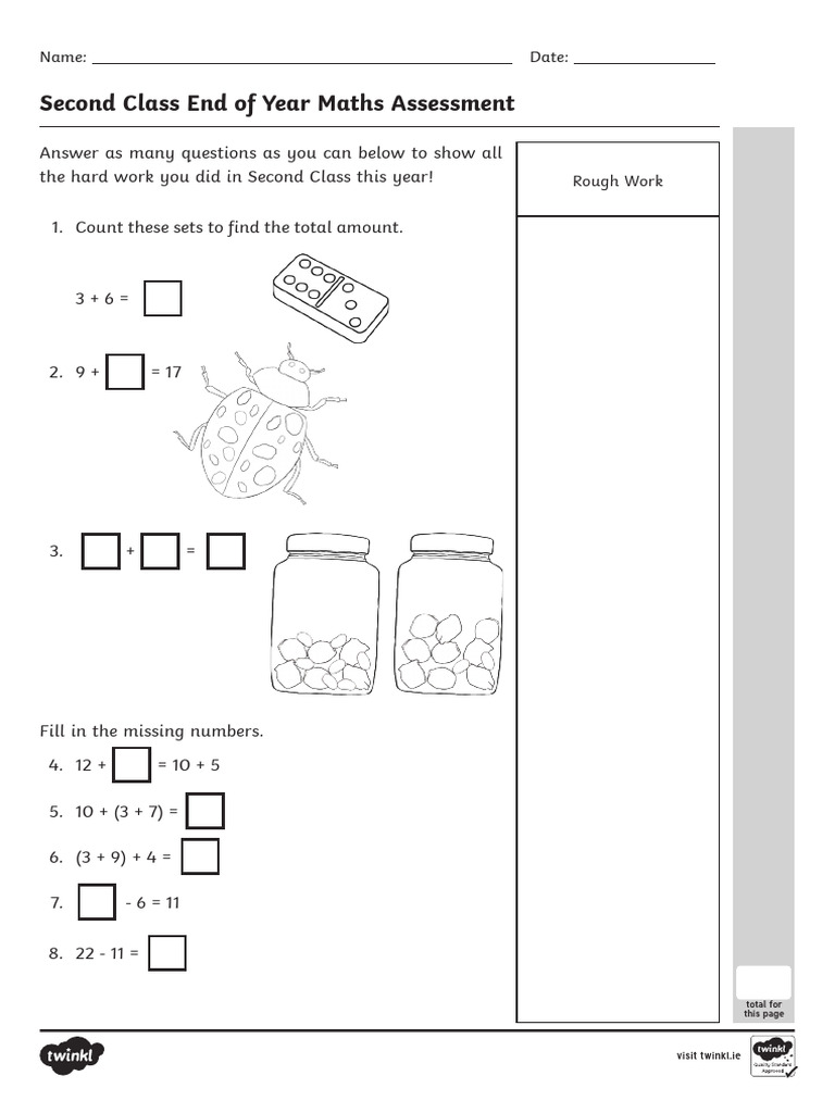 Second Class End of Year Assessment Pack - Ver - 7 | PDF | Shape ...