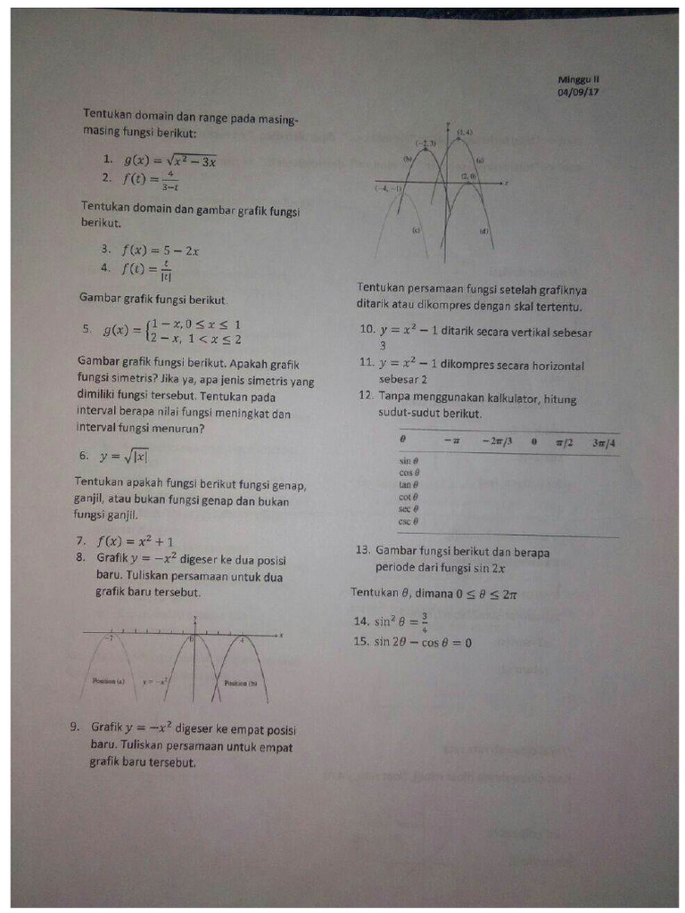 Kalkulus Kuis 1.0 | PDF