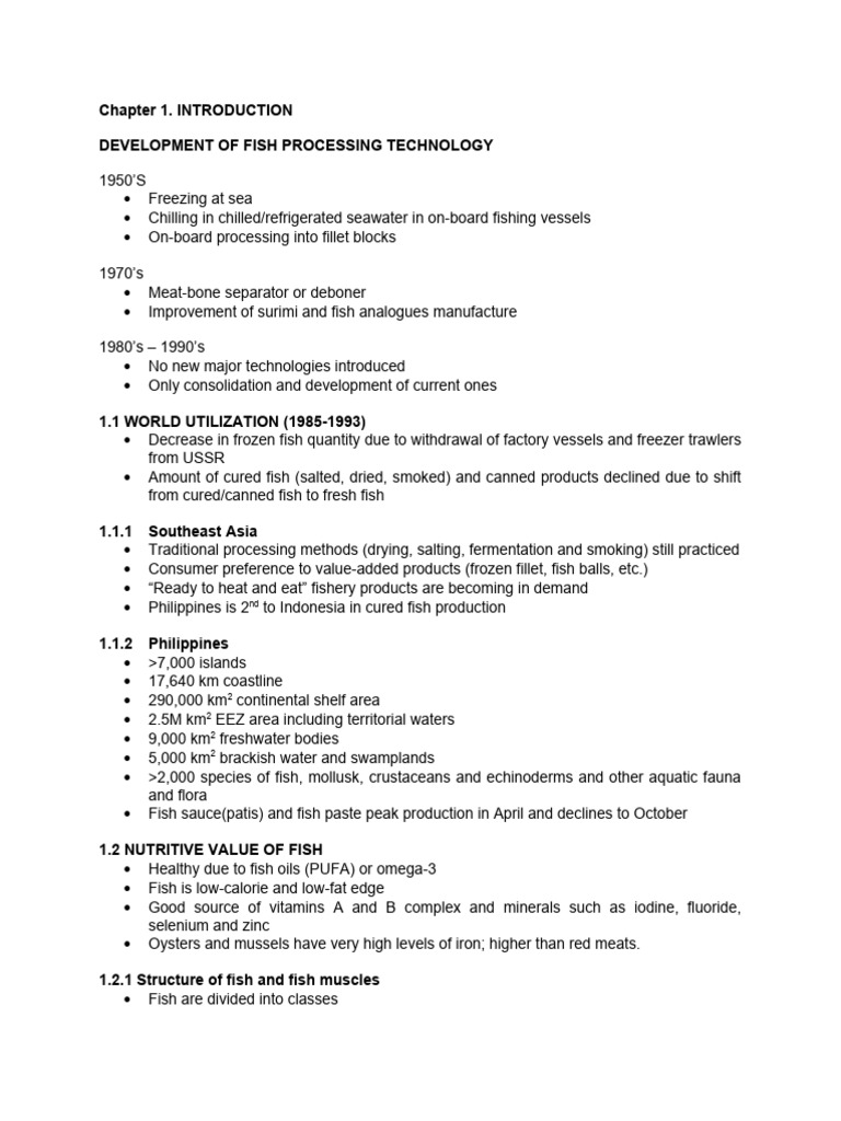 Fish Processing Technology Pdf Disinfectant Ice