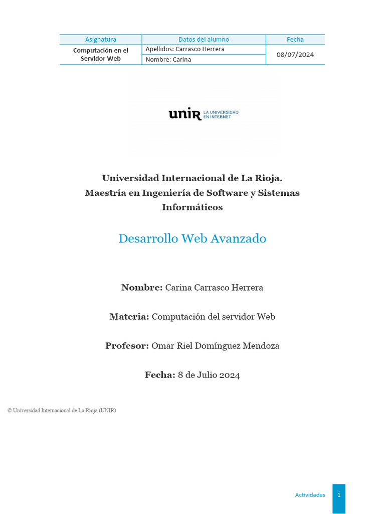 Actividad | PDF | Servidor web | Internet y web