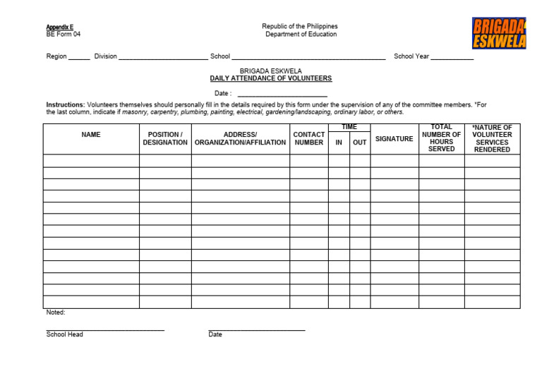 Appendix E. BE Form 04 | PDF