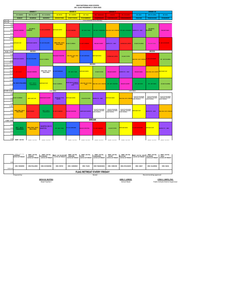 First Semester Sched New Final 2024 2025 | PDF