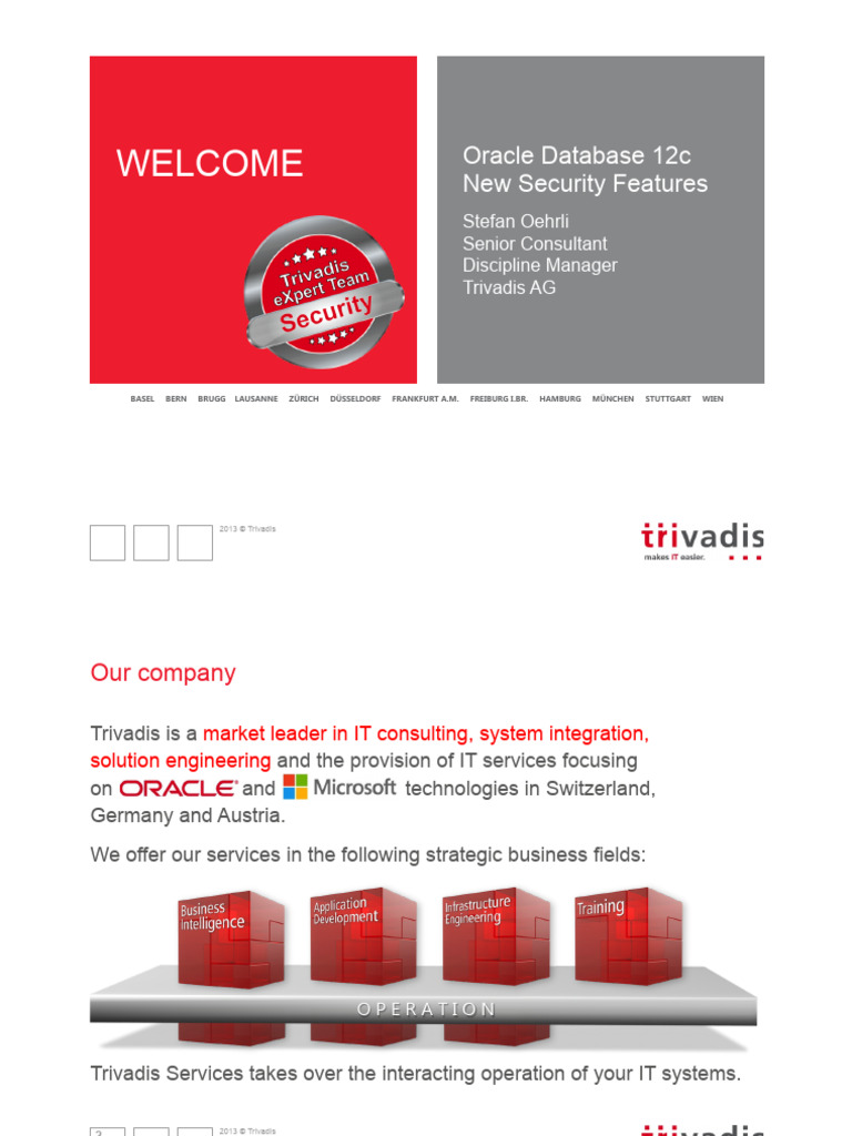 DOAG SIG Security Oracle Database 12c New Security Features | PDF | Databases | Password