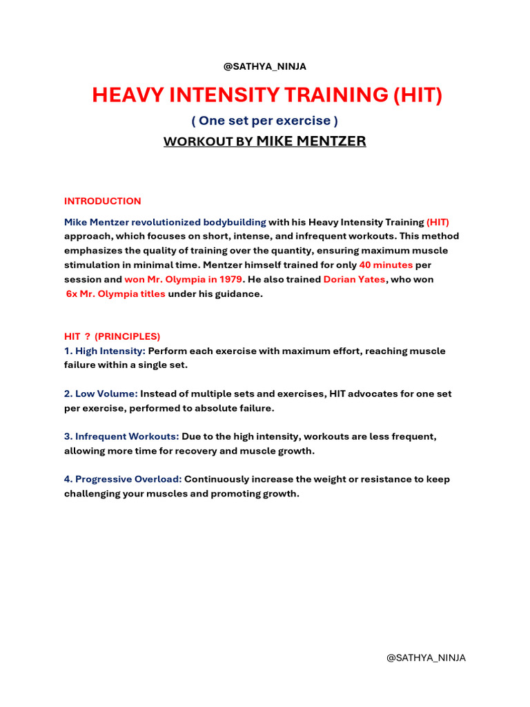 Mike Mentzer | PDF | Strength Training | Muscle Hypertrophy Mike Mentzer | PDF | Strength Training | Muscle Hypertrophy