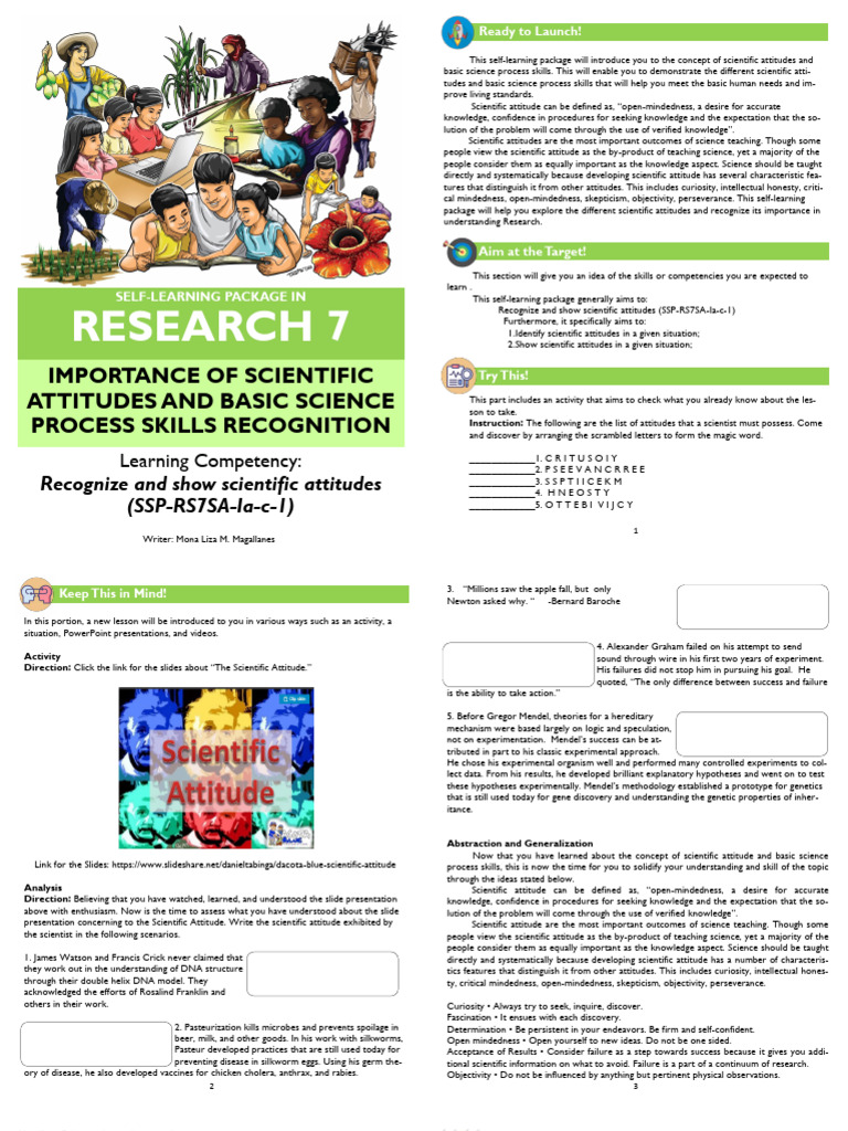 Importance of Scientific Attitudes | PDF | Science | Knowledge