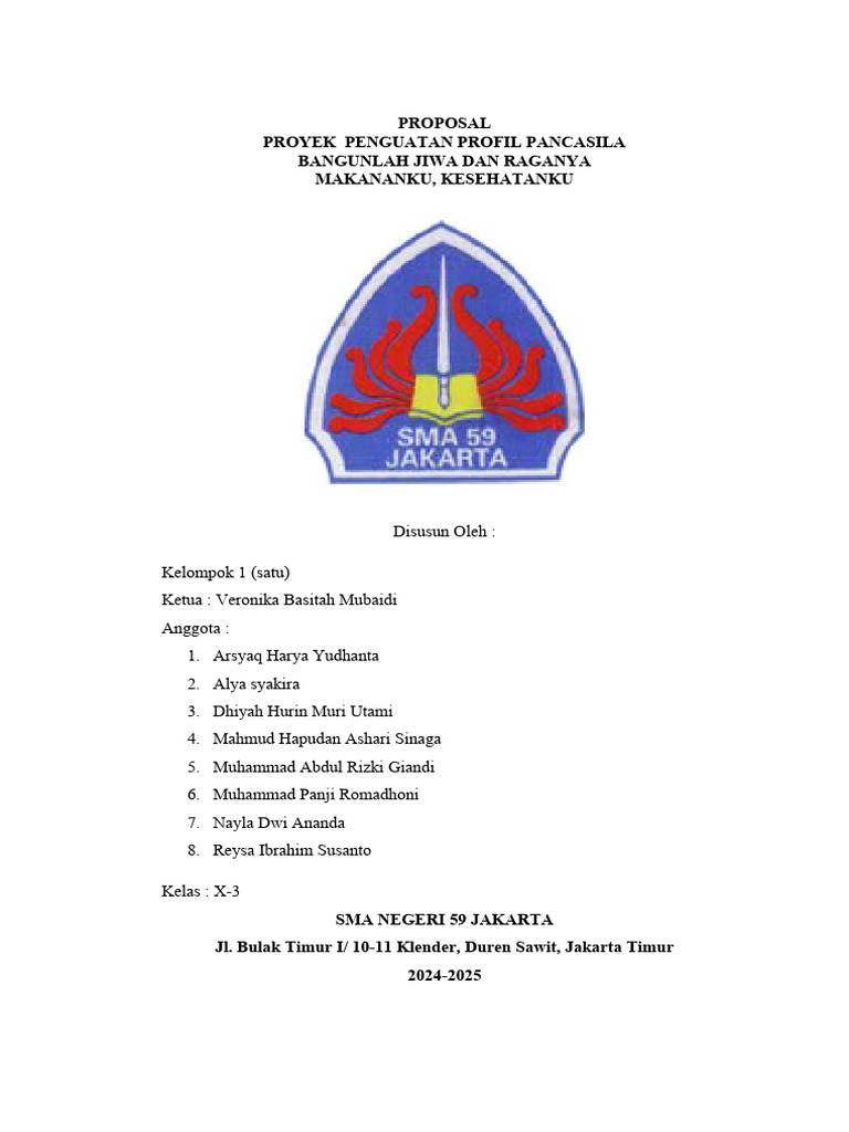 PROPOSAL Kelompok 1 | PDF