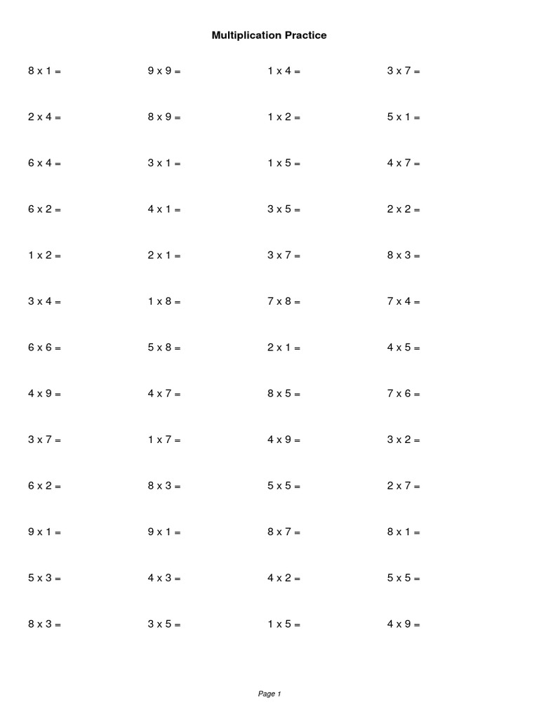 Multiplication_Practice_No_Border | PDF