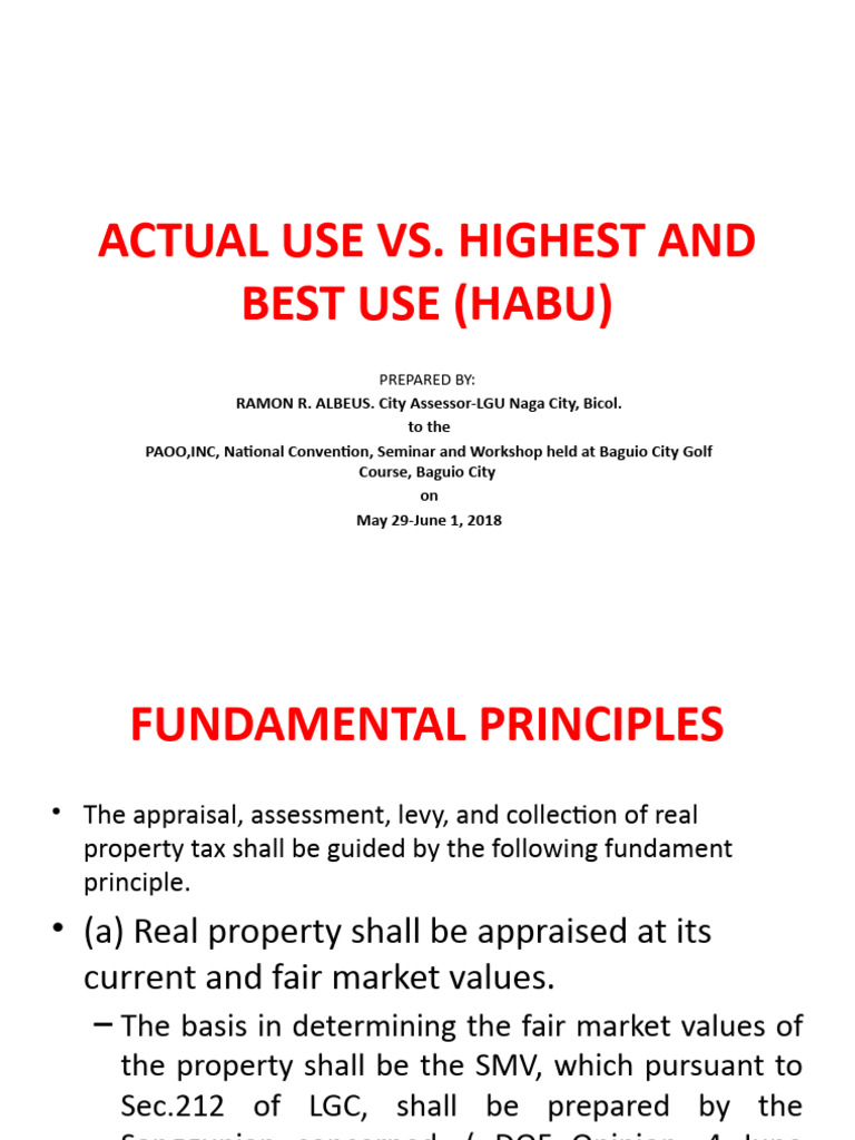 Actual Use vs. Highest and Best Use | PDF | Real Estate Appraisal ...