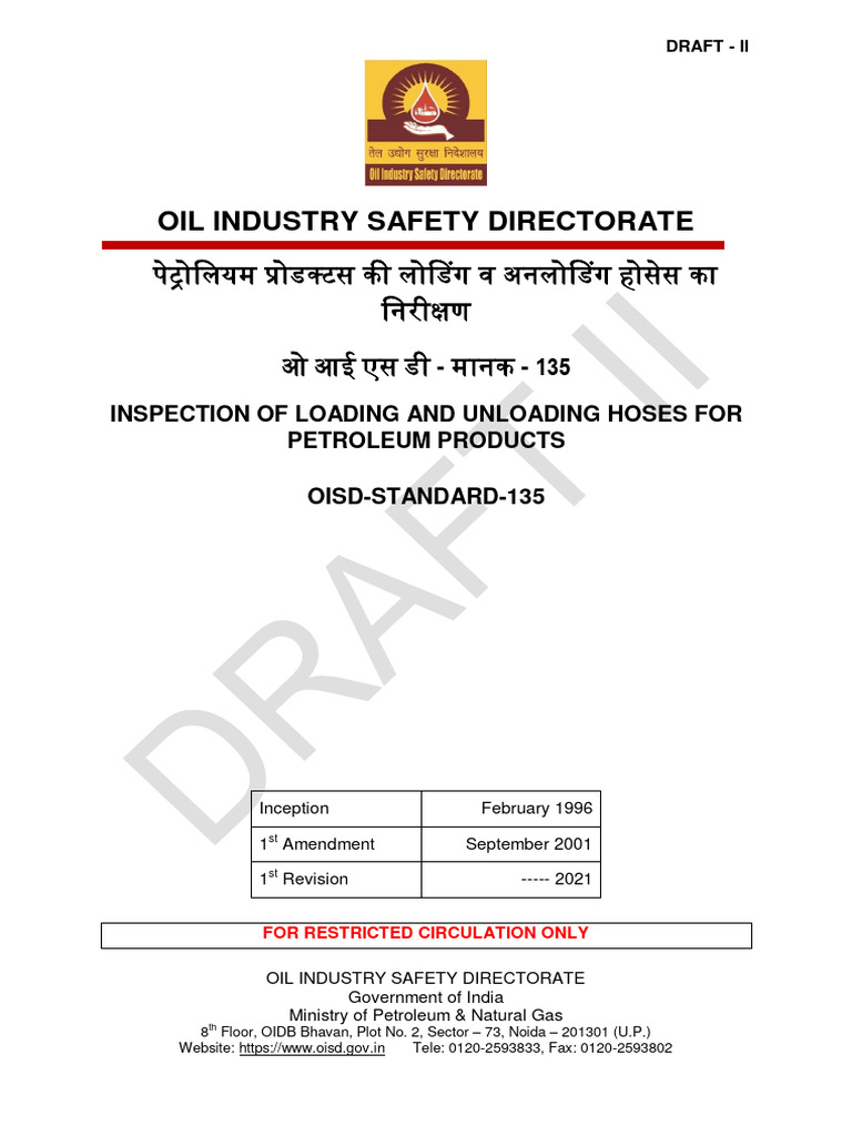 OISD-STD-135 Draft-II | PDF