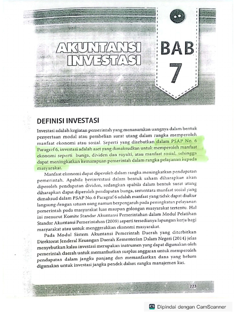 BAB 7 AKUNTANSI INVESTASI | PDF