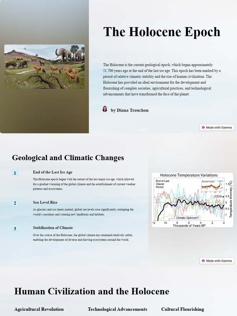 The Holocene Epoch | PDF | Holocene | Anthropocene