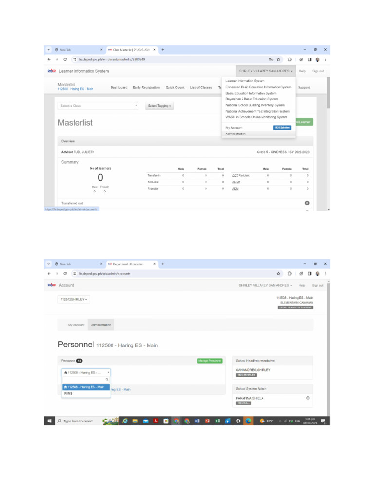 How To Add Role Using School Head Account | PDF