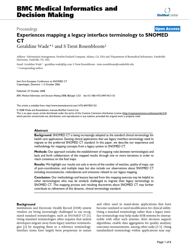 Experiences_mapping_a_legacy_interface_t | PDF | Electronic Health ...
