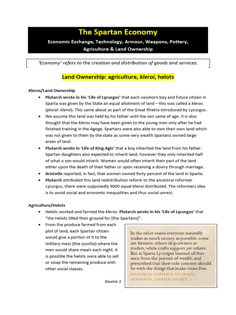 The Spartan Economy Trade | PDF | Sparta | Pottery