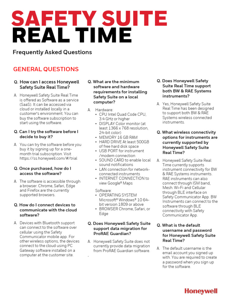 Sps His Safety Suite Real Time Faq | PDF | Personal Computers | Login