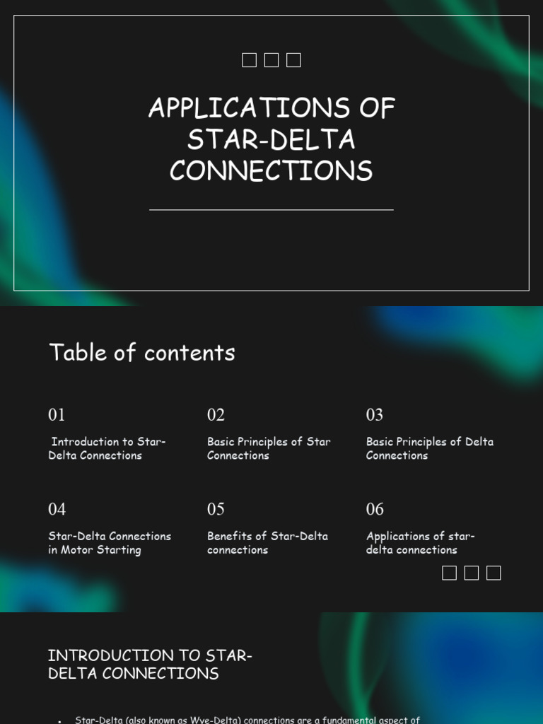 Applications of Star-Delta Connections | PDF | Electric Power ...