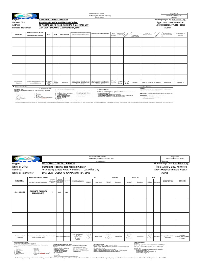 Pidsr Dengue | PDF | Vaccination | Health Care