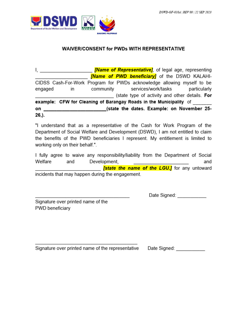 SLP Waiver | PDF | Consent | Disability