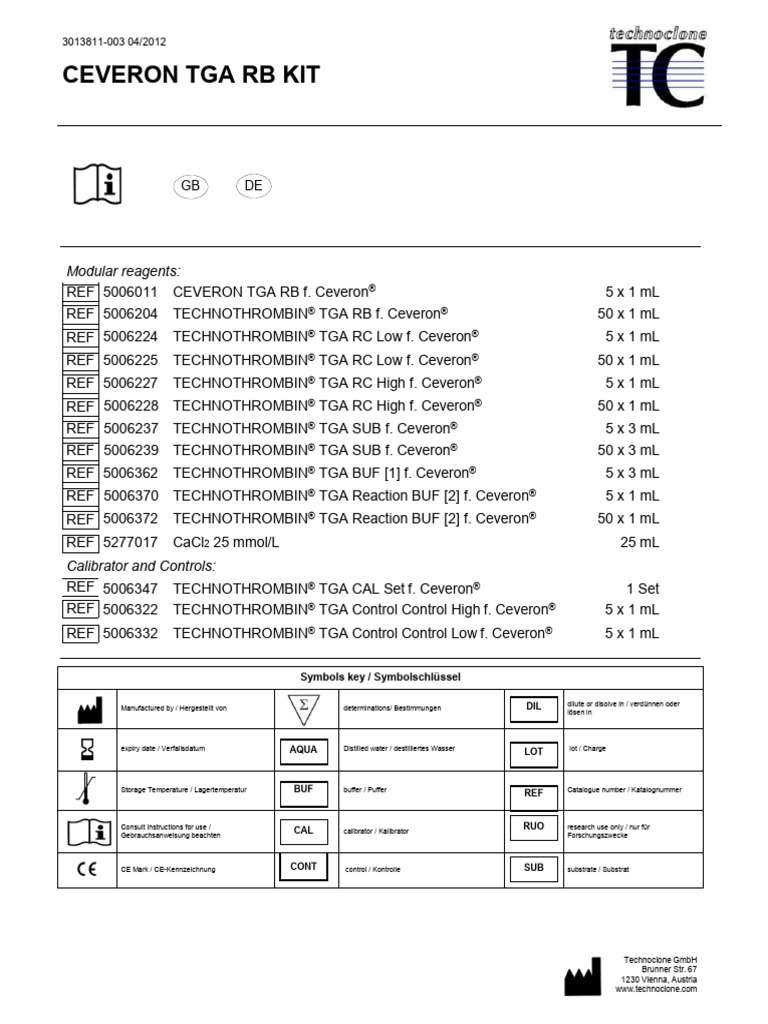 4 Ceveron TGA | PDF | Platelet | Coagulation