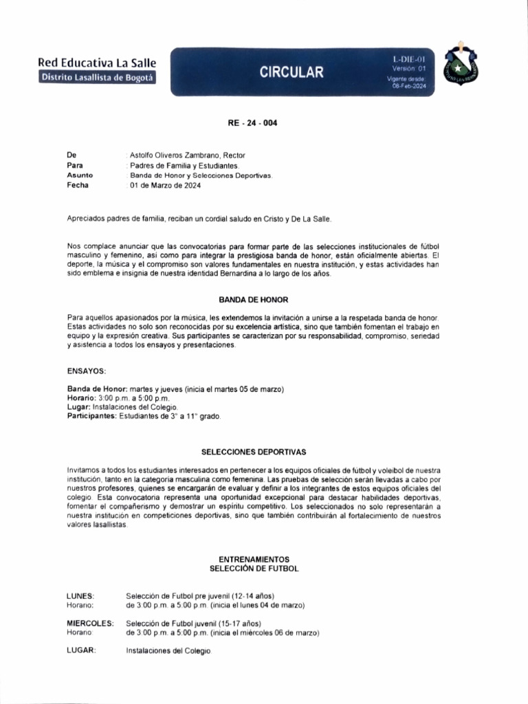 Circular Re 24 - 004 | PDF