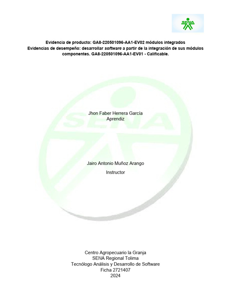 Modulos Integrados | PDF | Software | Bases de datos