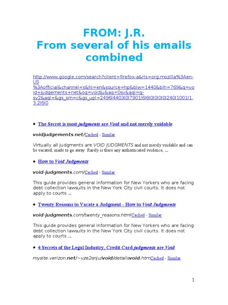 Void Judgments | PDF | Default Judgment | Lawsuit