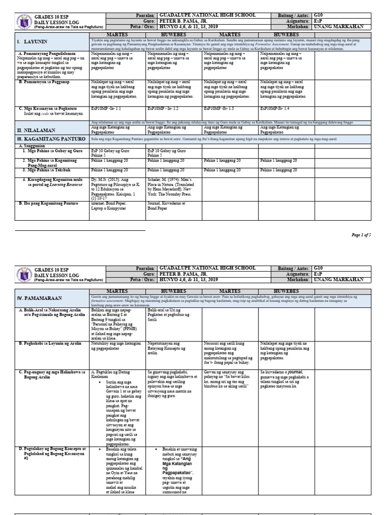 DLL Esp 10 1st Quarter Compress | PDF
