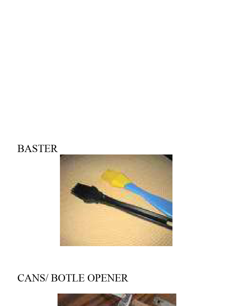 Commercial Cooking Tools and Equipment | PDF | Cooking, Food & Wine
