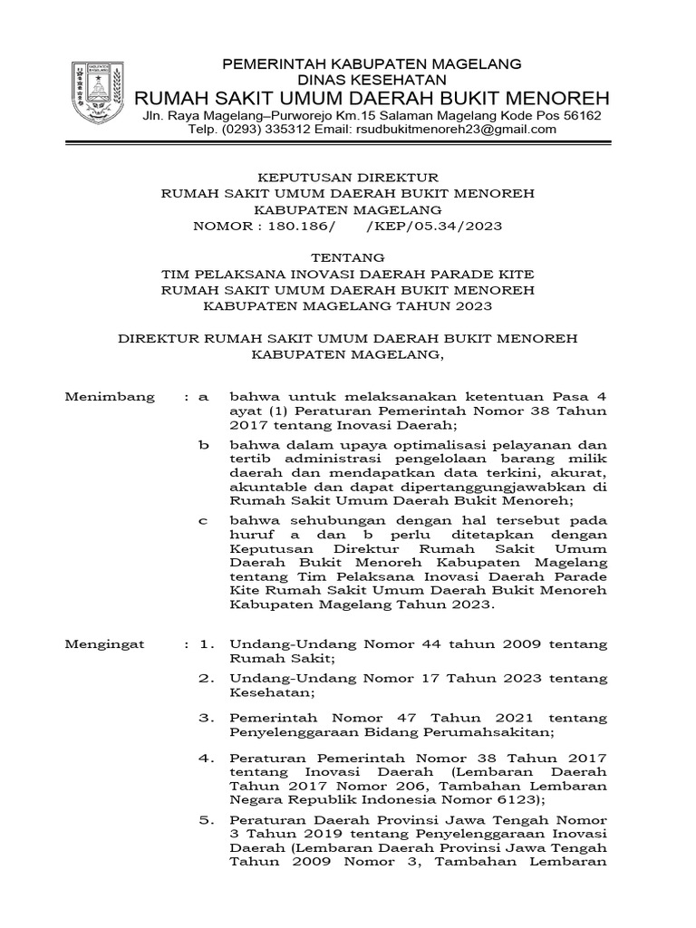 Contoh Format SK | PDF