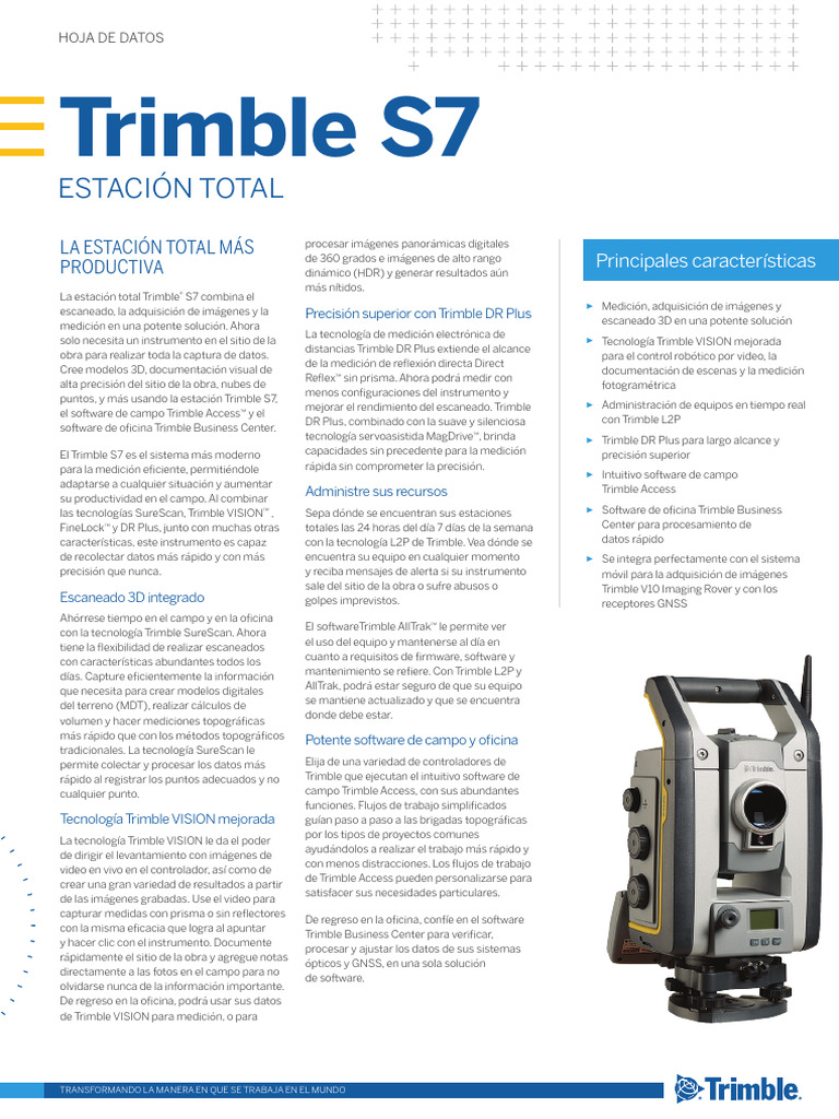 Datasheet - Trimble S7 | PDF | Software