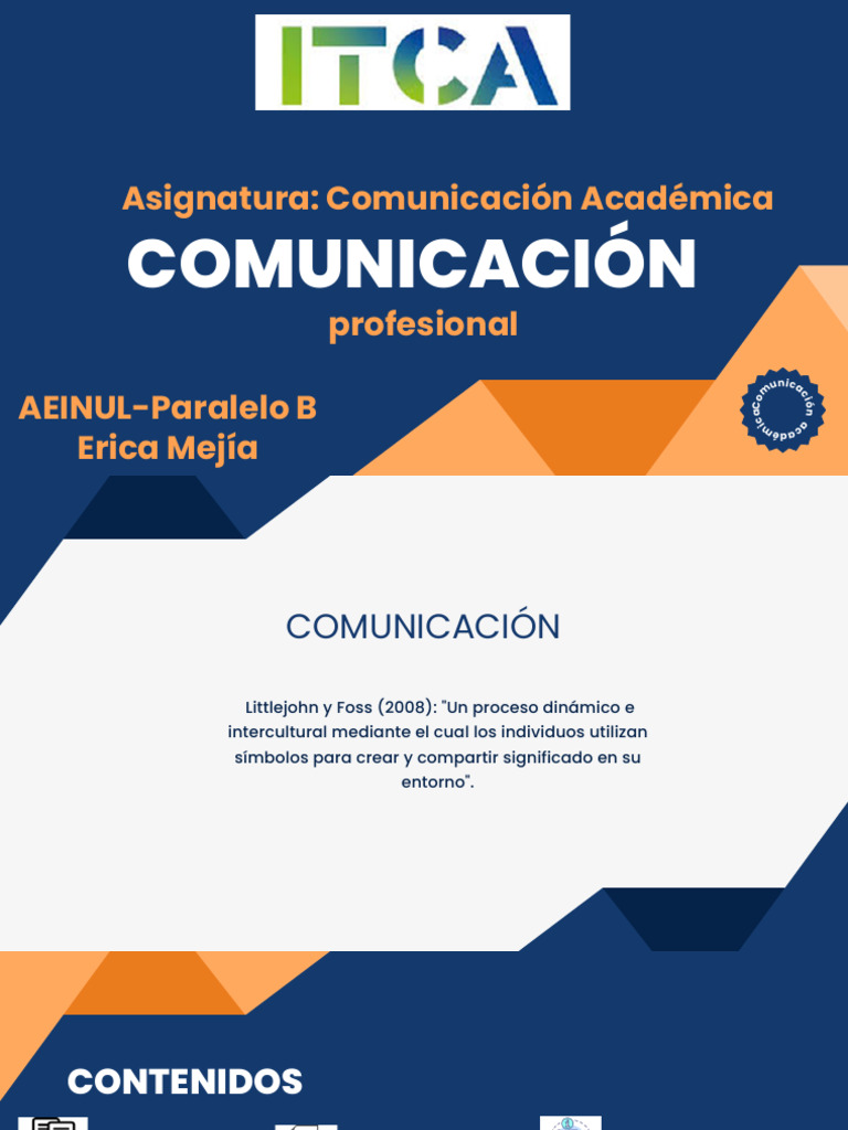 Presentación Comunicación Erica Mejía | PDF | Comunicación ...