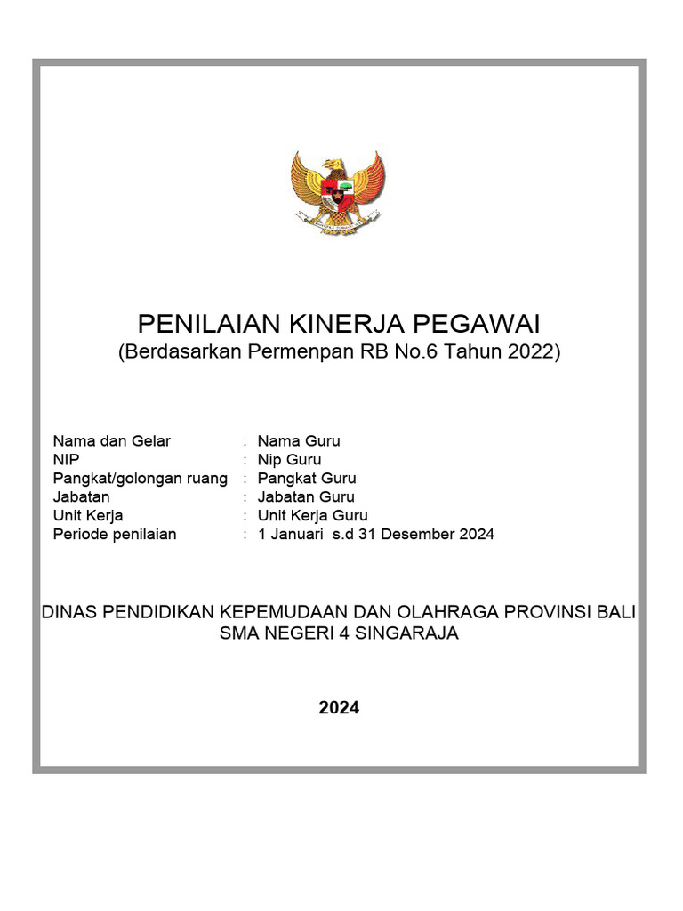 Contoh Draf PEnyusunan SKP 2024 | PDF
