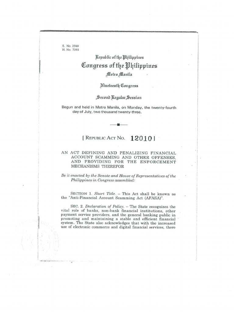 Republic Act No. 12010 | PDF